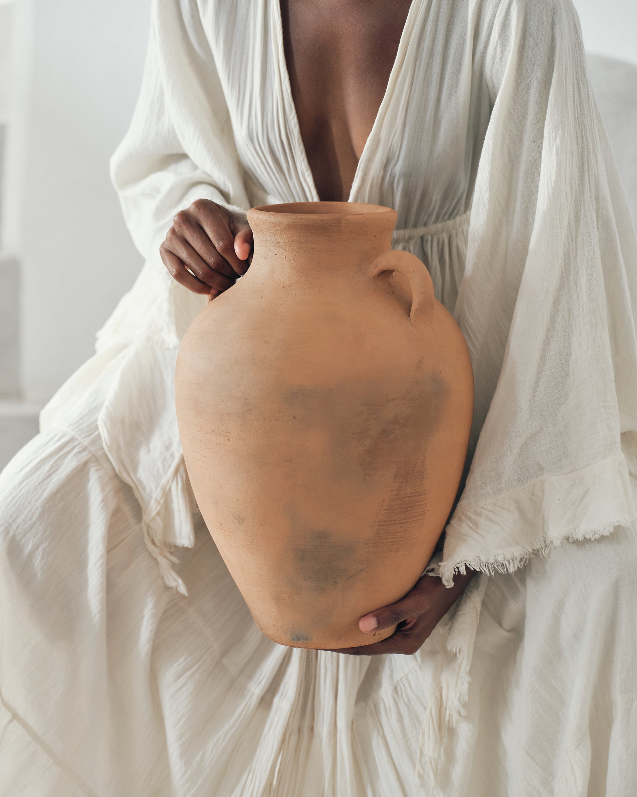 Terracotta Double Handle Jug